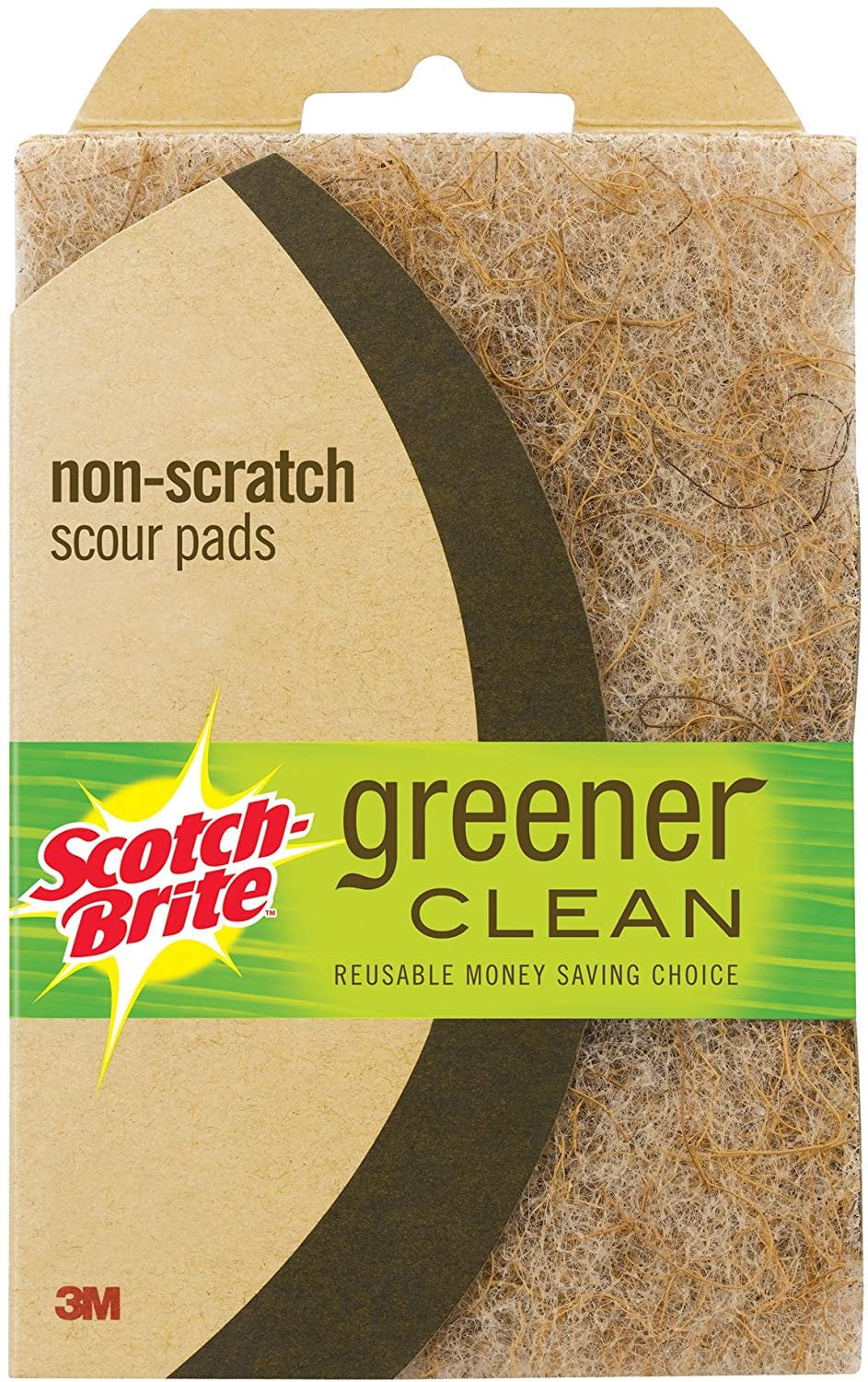 Scotch-Brite Greener Clean Non-Scratch Scour Pad, 2-Pack - Walmart.com