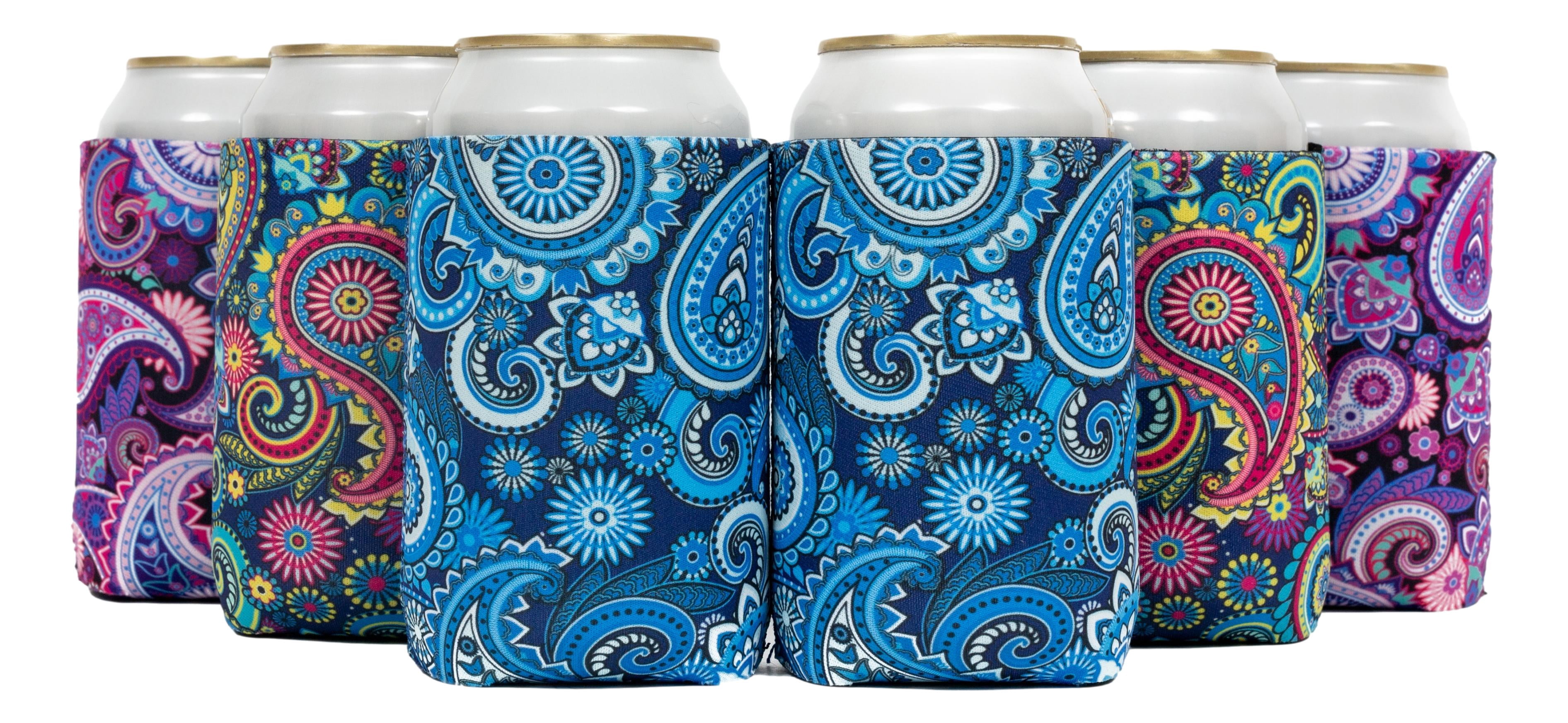 QualityPerfection Can Cooler Sleeves Neoprene 12 oz Can Holder Set of 6 ...