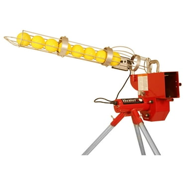 Heater Sports Sandlot Pitching Machine, Batting Cage, and Ball feeder ...