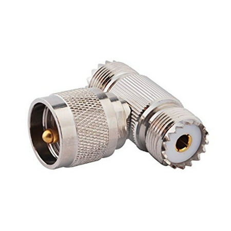 ziyahihome UHF Male to Dual Female Adapter T RF Splitter UHF Splitter ...