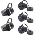 SHILIU-5PCS USB3.0 Waterproof Connector,Industrial Panel Mount Bulkhead ...