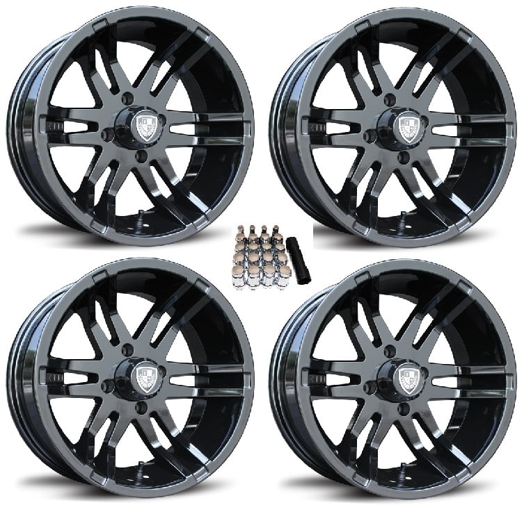 Fairway Alloys 14" Flex Black Golf Cart Wheels/Rims Yamaha - Walmart.com