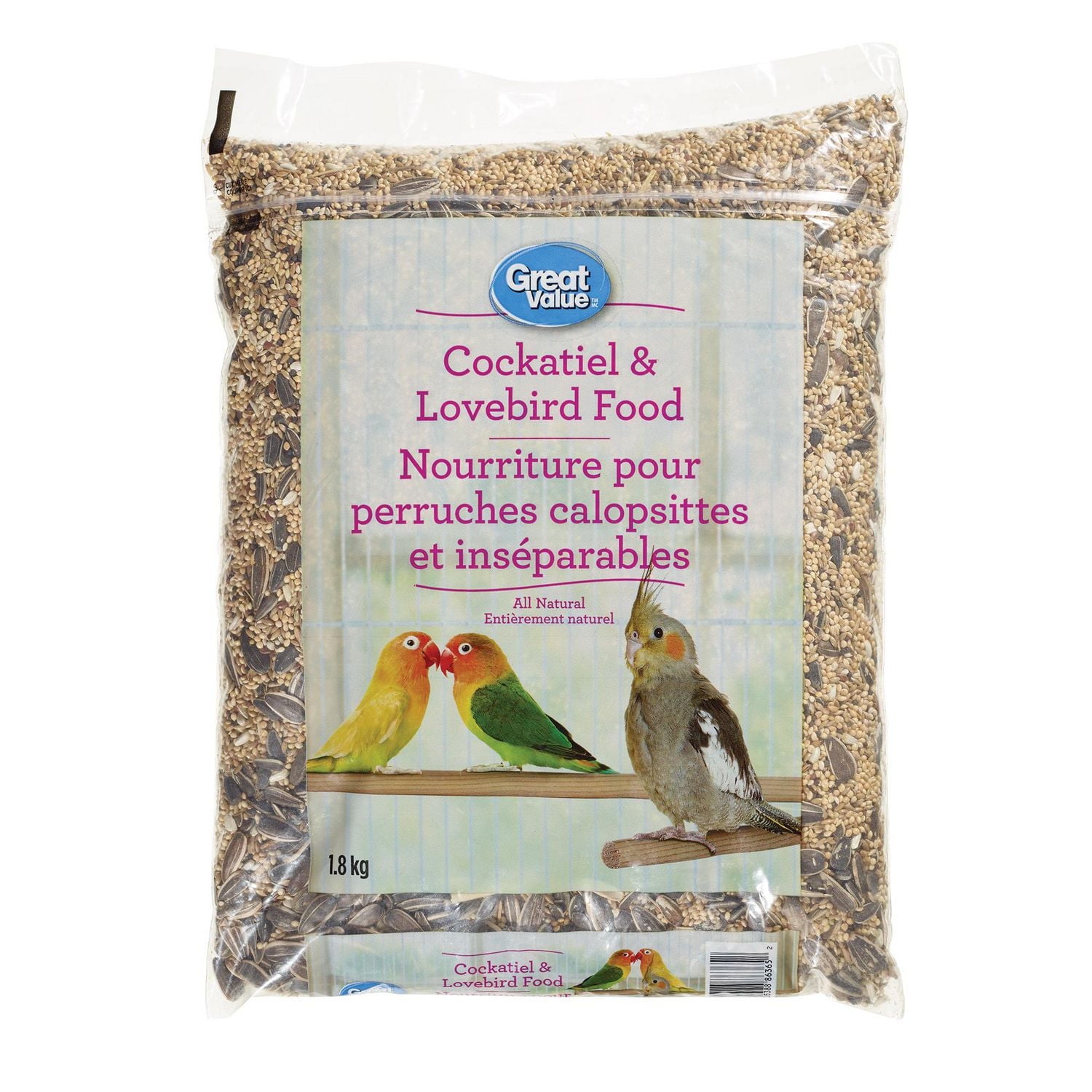 Click here for Great Value Cockatiel & Lovebird Food 1.8 Kg prices