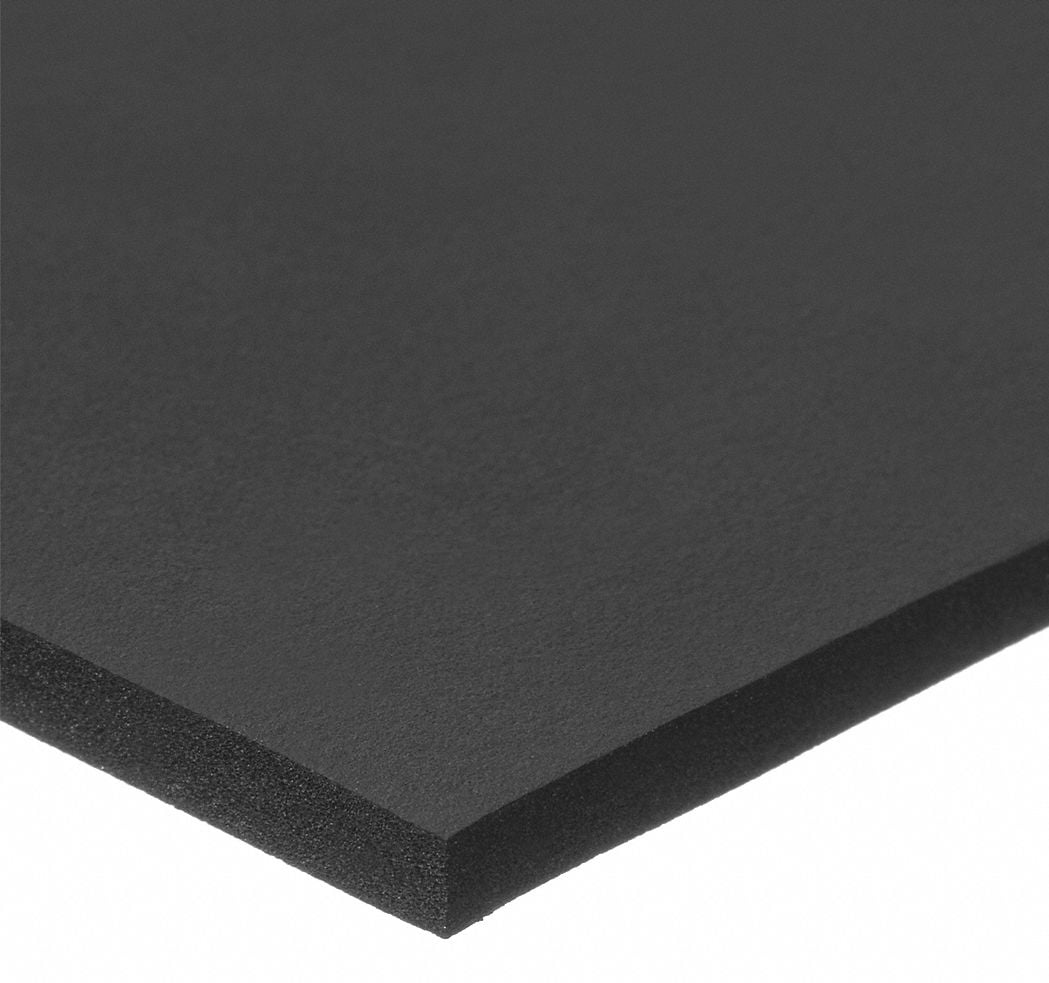 Neoprene Foam Sheet with Acrylic Adhesive - 3/8" Thick x 12" Wide x 24 ...