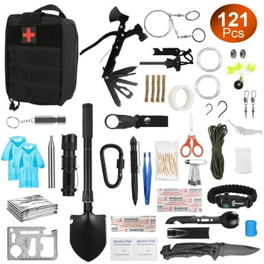 Ozark Trail Survival Kit, 17 Piece Outdoor Emergency Camping Gear with ...