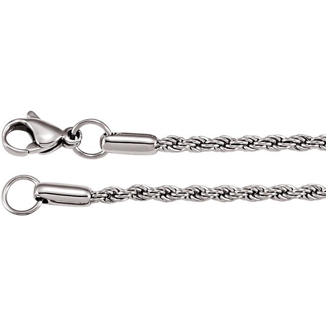 2.4mm Stainless Steel Rope Chain - Walmart.com