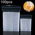 ACDANC 2026 New 100Pcs Small Clear Poly Zipper Bags Reclosable Zipper ...