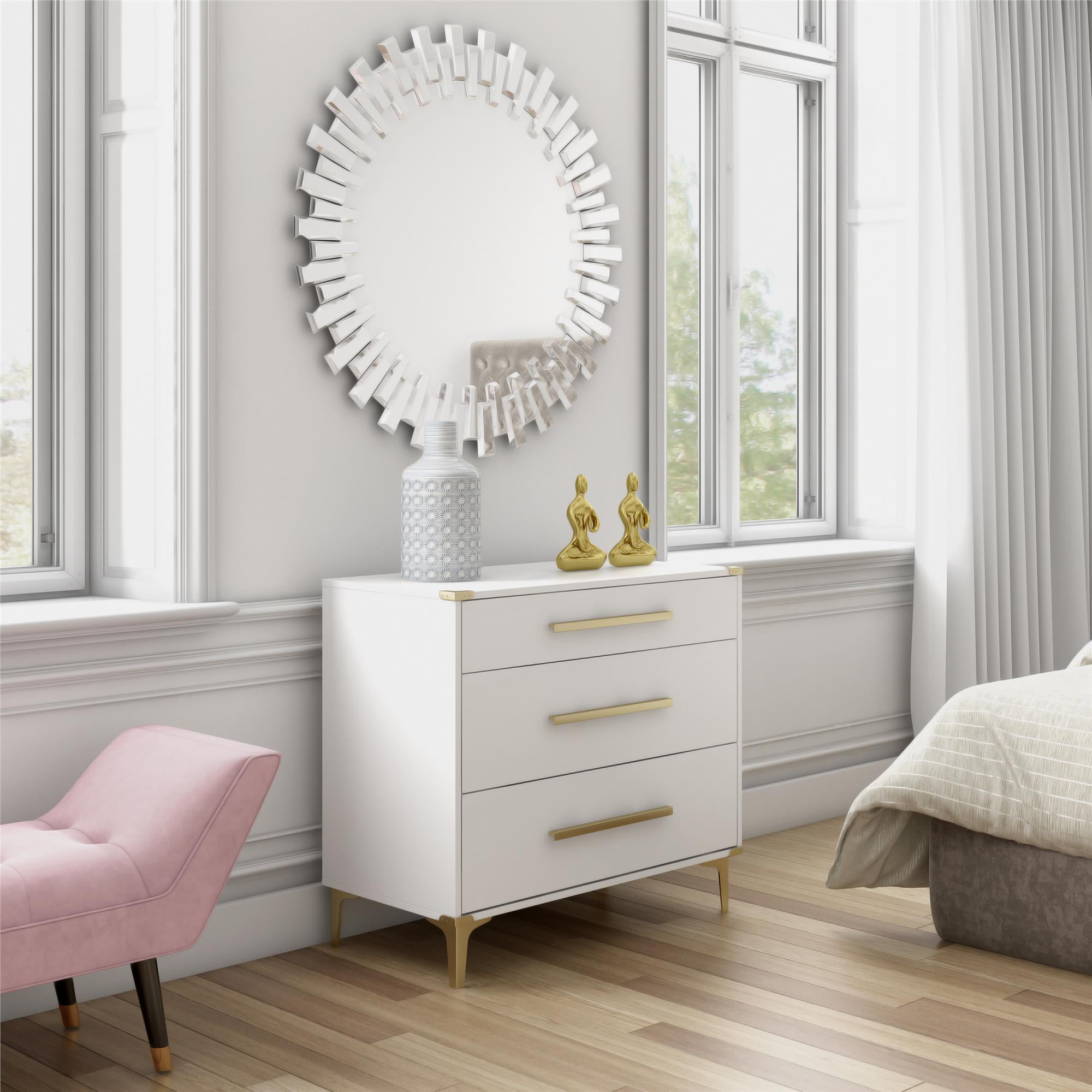 CosmoLiving by Cosmopolitan Karissa 3-Drawer Dresser, Multiple Colors ...