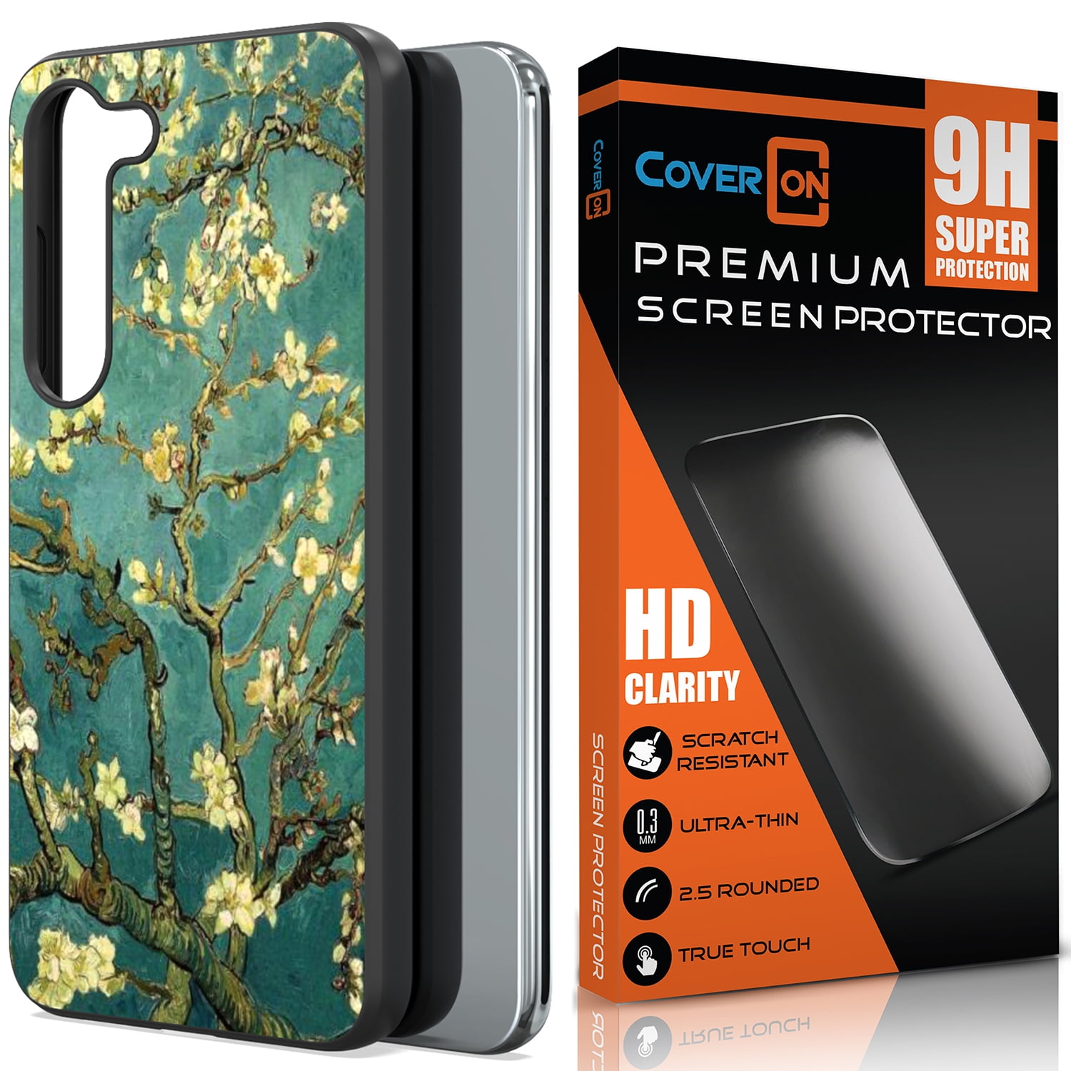 CoverON For Samsung Galaxy S23 Phone Case and Screen Protector Temper ...
