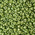 1Pound 6/0 Glass Seed Beads Opaque Colors Lustered Round Green Yellow ...
