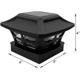 Dual Modes Solar Lamp Post Light for 4x4 Wooden/Vinyl Posts, LED Patio ...