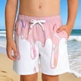 Boy's Shorts Ice Cream Print Sport Light Pink Soft Breathable ...