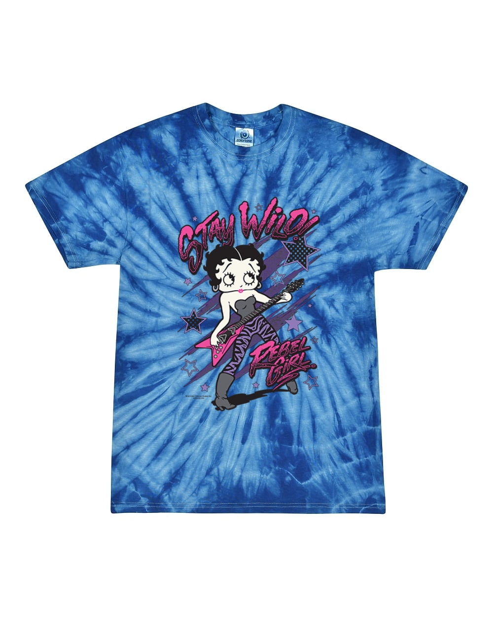 Wild Bobby Betty Boop Rebel Girl Stay Wild Betty Boop Tie-Dye T-Shirt ...