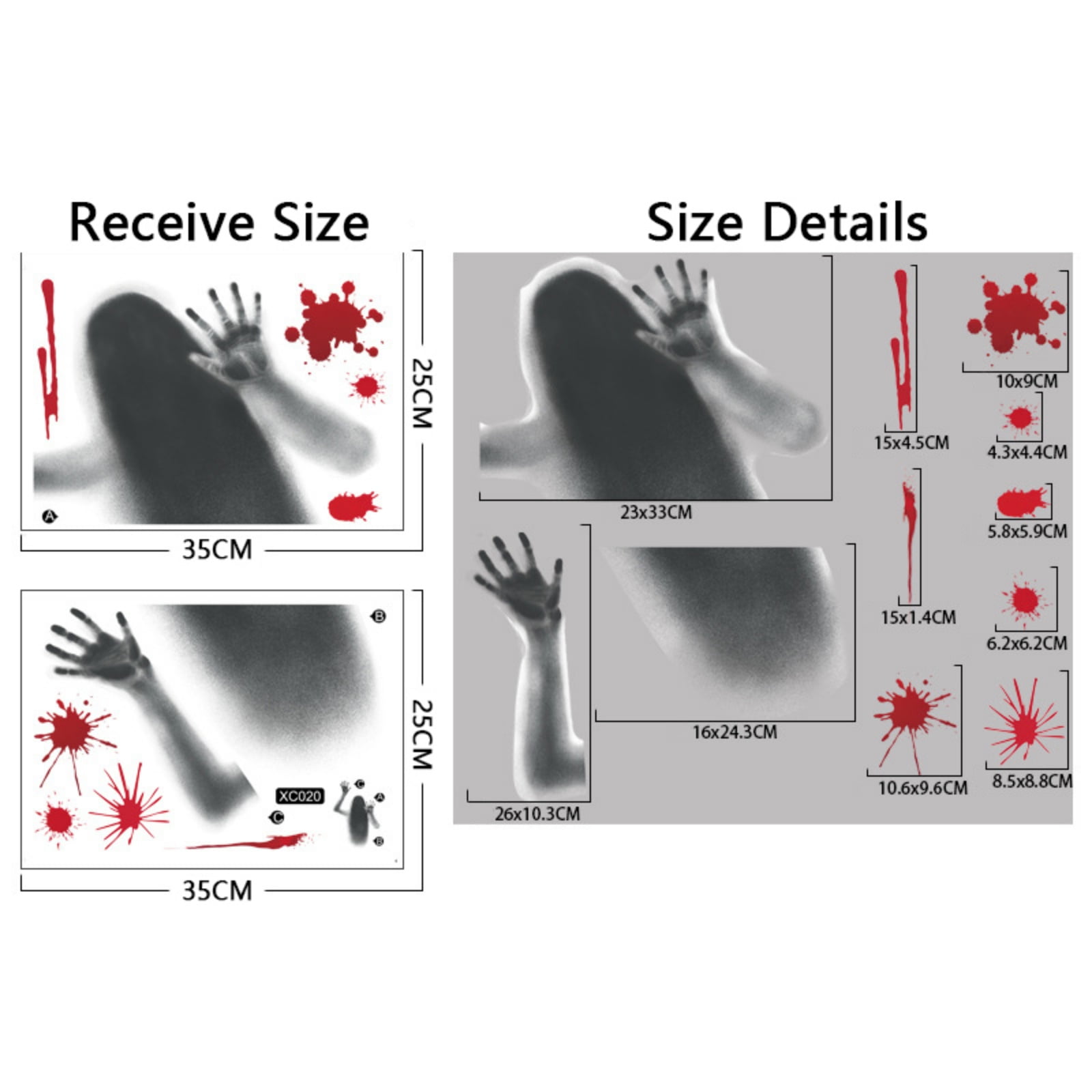 Halloween Window Ghost Shadow Decal Halloween Party Decoration ...