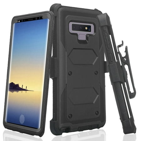 Samsung Galaxy Note 9 Case, Shock Proof Full-Body Rugged Holster Armor ...