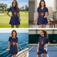Binienty Golf & Grit Couples Golf Outfits Classic Fit 1/4 Zipper Short ...