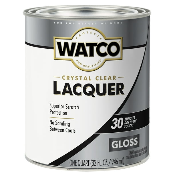 Clear, Watco Lacquer Gloss 275 VOC Wood Finish-303309, Quart - Walmart.com