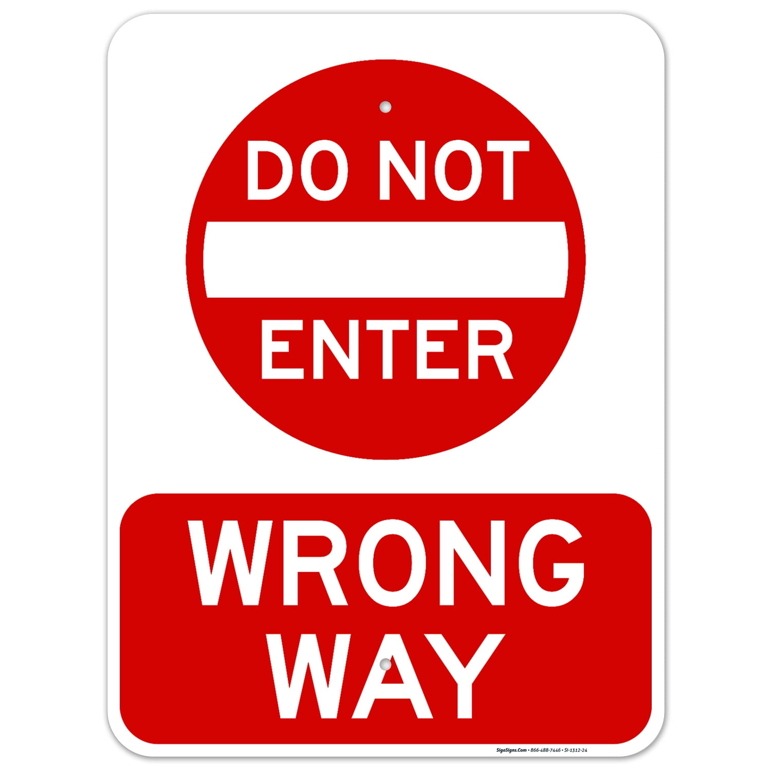 Do Not Enter Wrong Way Sign, - Walmart.com