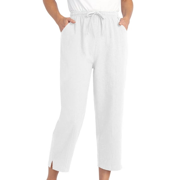 Easy Essentials Drawstring Capri Pants With Pockets For Women