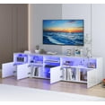 "ChVans Modern LED TV Stand for 80/85 Inch Entertainment Center with ...