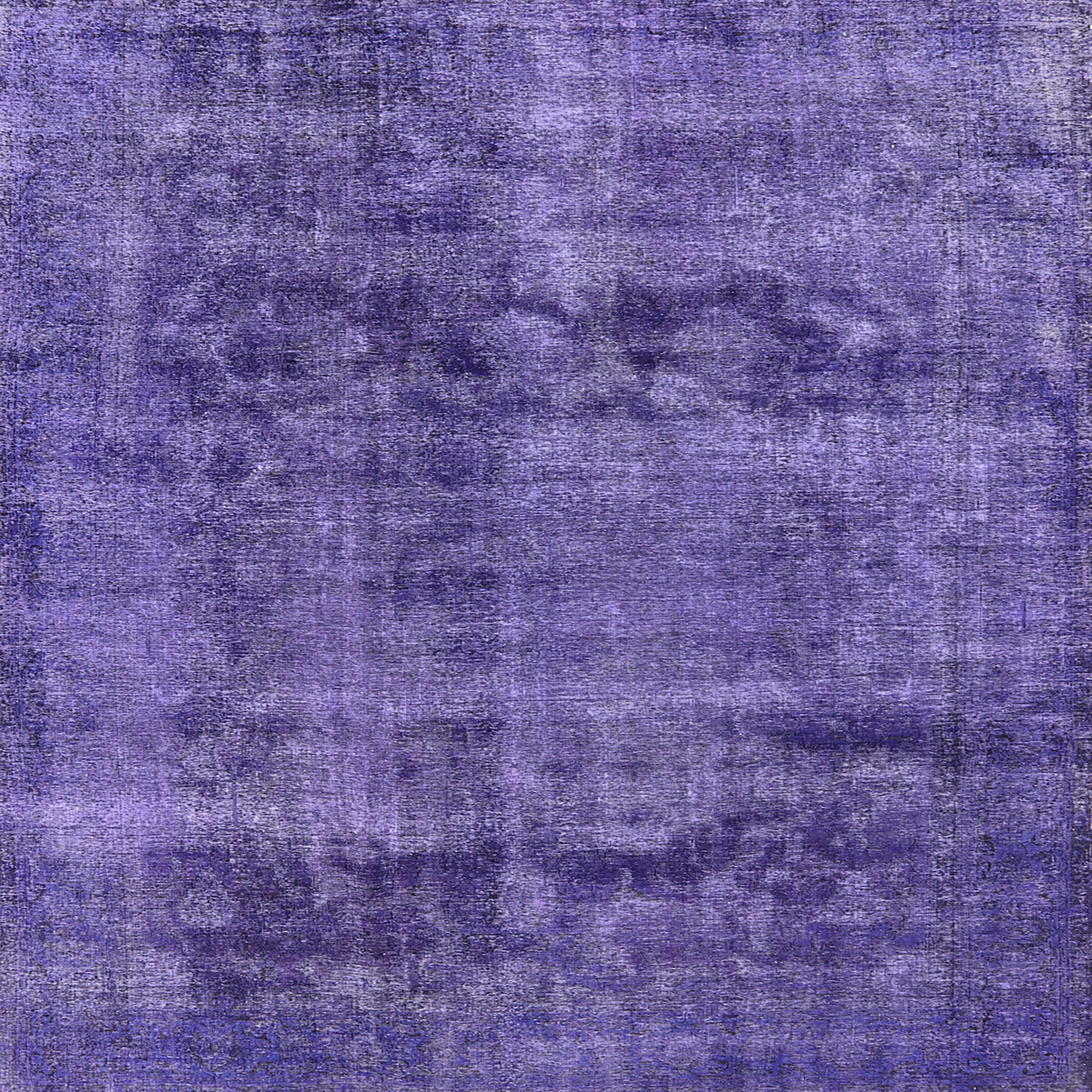 Ahgly Company Indoor Square Mid-Century Modern Purple Persian Area Rugs ...