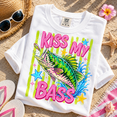Bass Fishing Comfort Colors Shirt, Kiss My Bass Tee, Funny Sassy ...