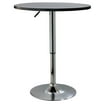 Belham High Pub Round Adjustable Height Bar Table with Tall Metal ...