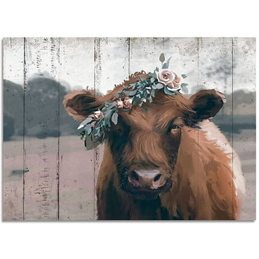 Fancy Cows I, II by Studio Arts Canvas Art - Walmart.com