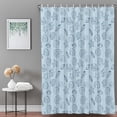 Bathroom Shower Curtain Summer Coastal Starfish Blue Shell Waterproof ...