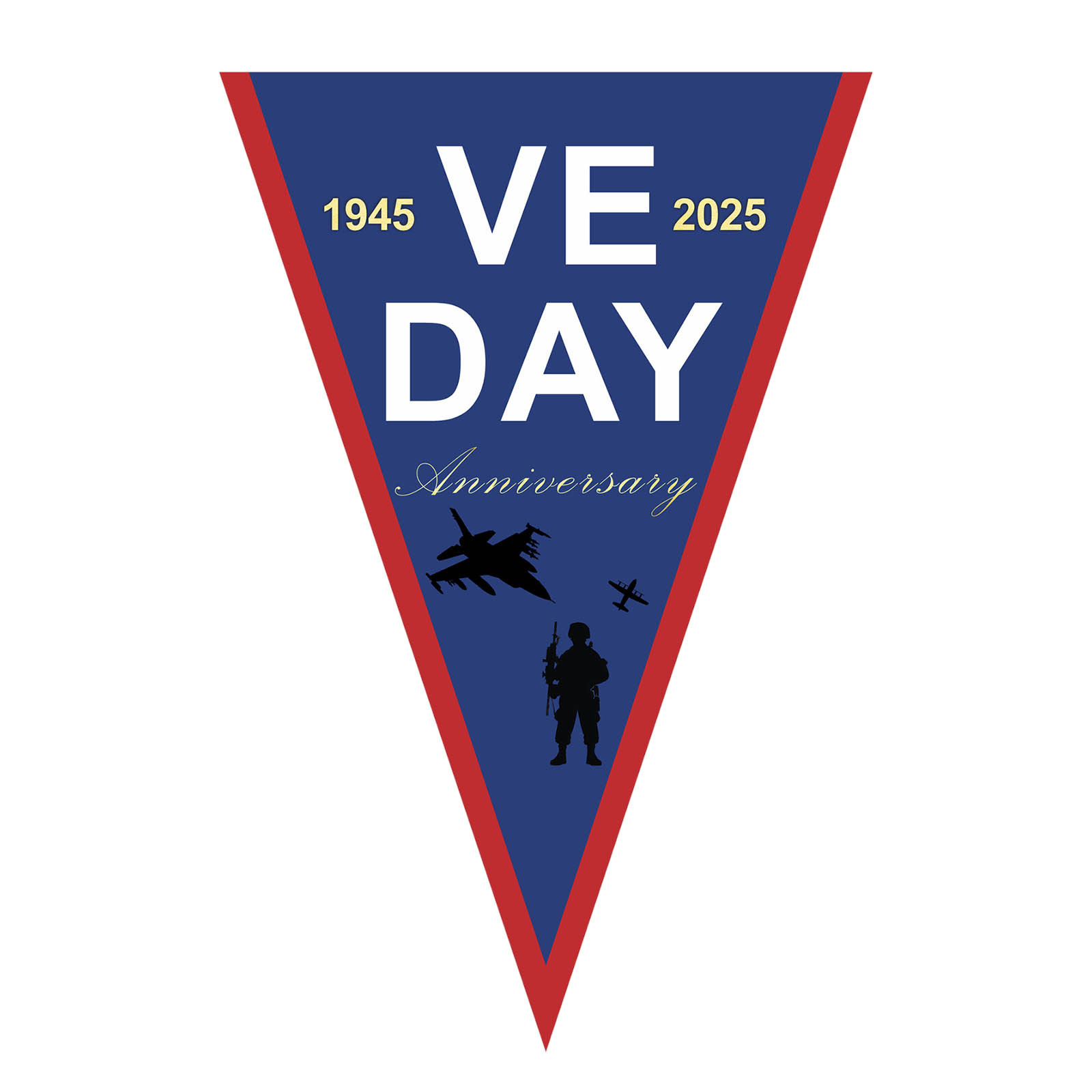 Hbdhejl 32.8Ft Length 2025 Ve Day 80Th Bunting Banner 80 Years In ...