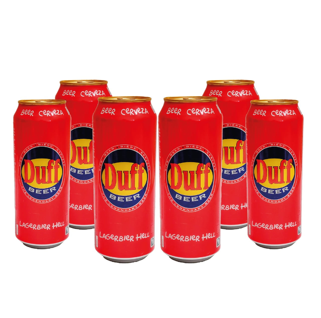 Six Pack Cerveza Duff Lagerbier Hell Lata 500ml C/u Duff Cerveza ...