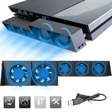 Ps4 Cooling Fan, Usb External Cooler 5 Fan Turbo Temperature Control ...