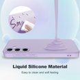 Elegant Choise for Samsung Galaxy A55 5G Liquid Silicone Case with Screen Protector, Purple ...