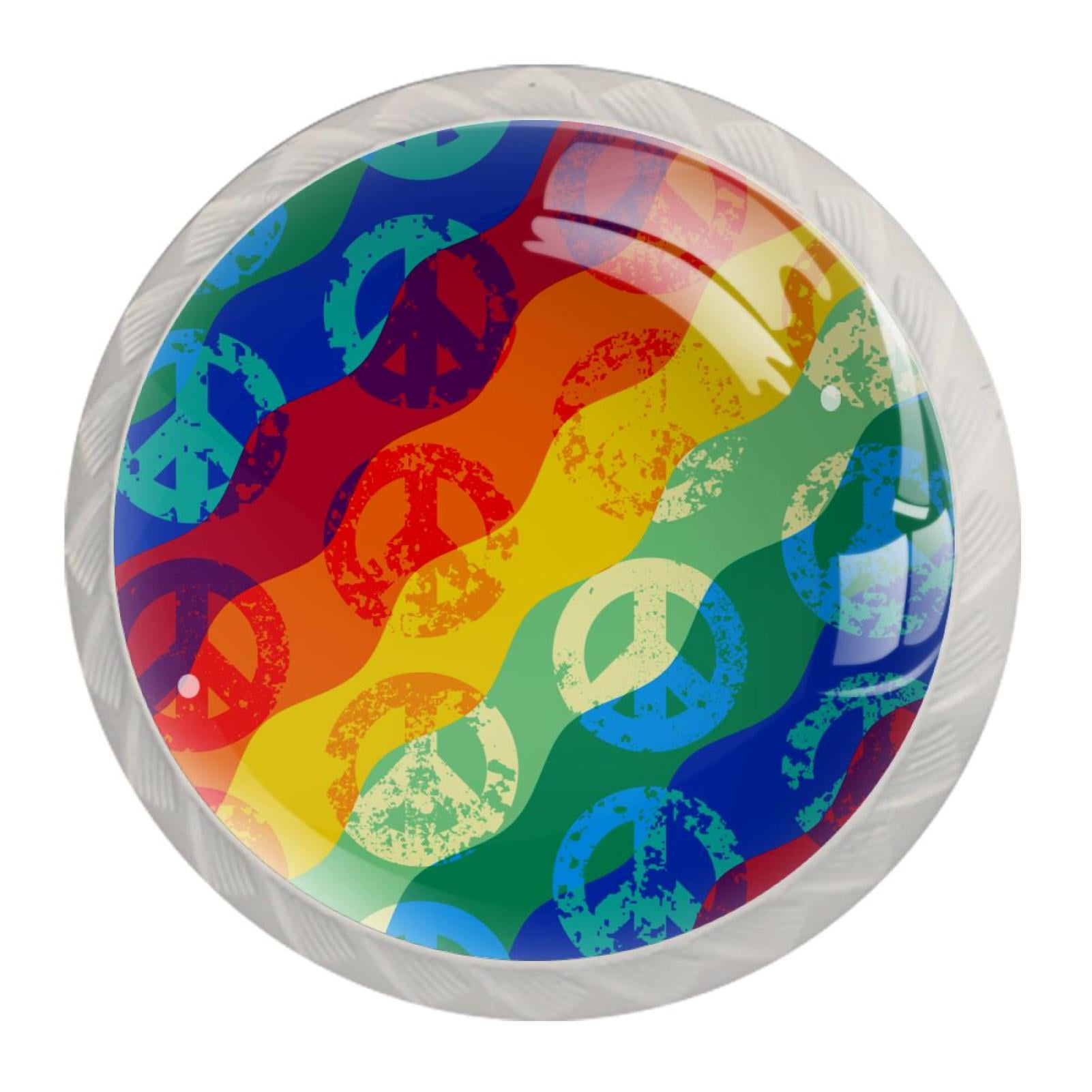 4 Pcs Rainbow Watermark Knobs for Kitchen Cabinet Cupboard Dresser ...