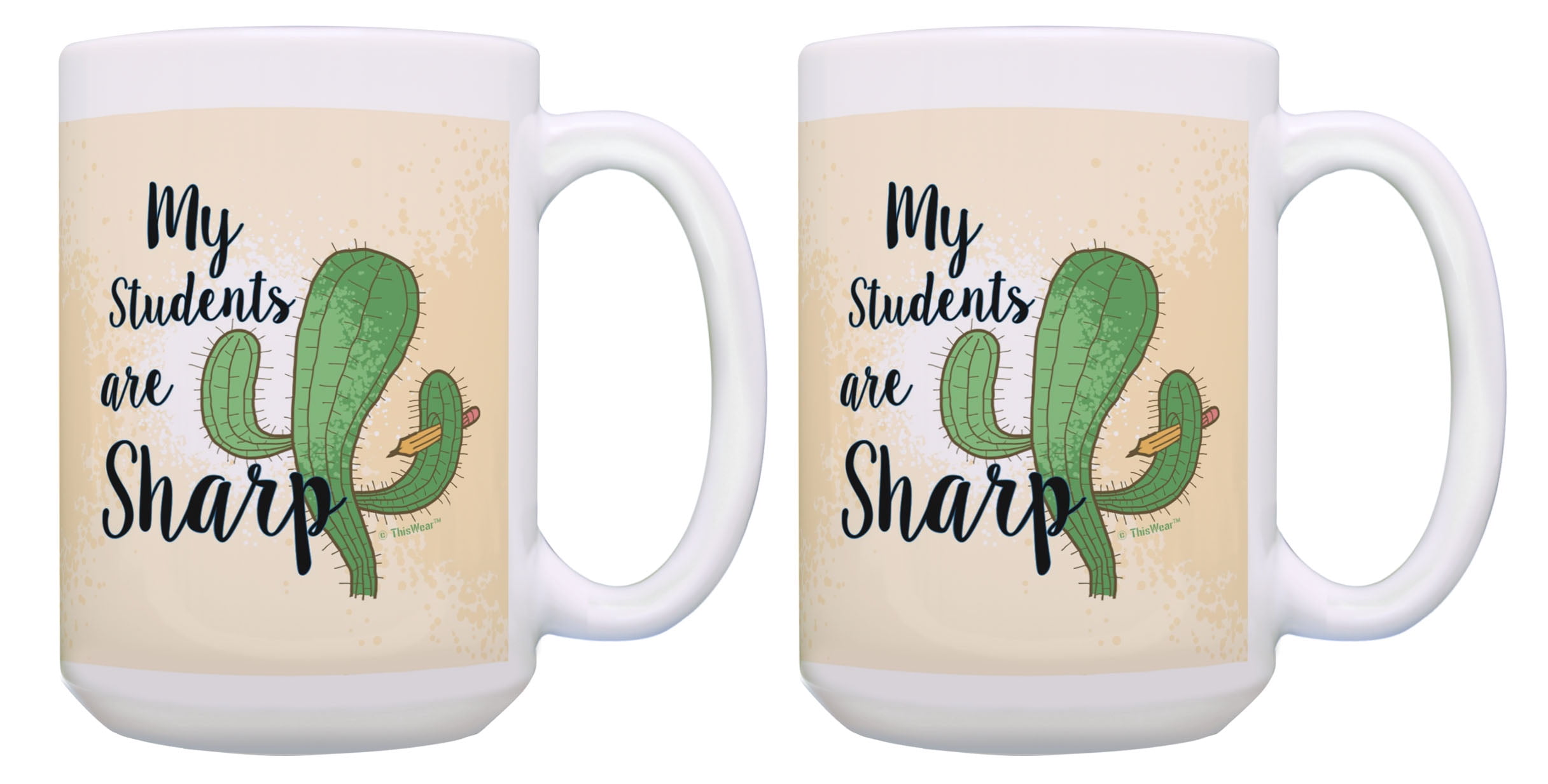 ThisWear Teaching Gifts My Students Are Sharp Teacher Cactus Mug 2 Pack ...