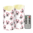 Fadou Love Pattern Flameless Candles 2 PCS with Remote Realistic Moving ...