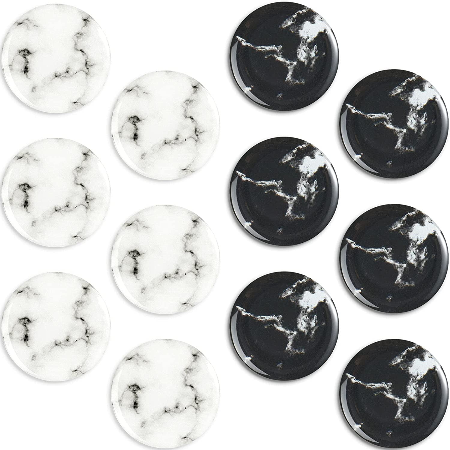 24 Pieces Fridge Magnets Marble Fridge Magnets Round Refrigerator ...