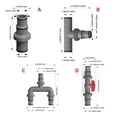 YIGSECU Swimming Pools Hose Coupling Adapter Replacement Plastic ...