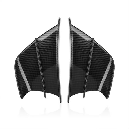Anself Universal Motorcycle Side Wing Carbon Fiber Bright Black Side ...