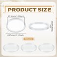 50Pcs Acrylic Coin Storage Boxs Flat Round Clear 28.5x5mm Inner ...