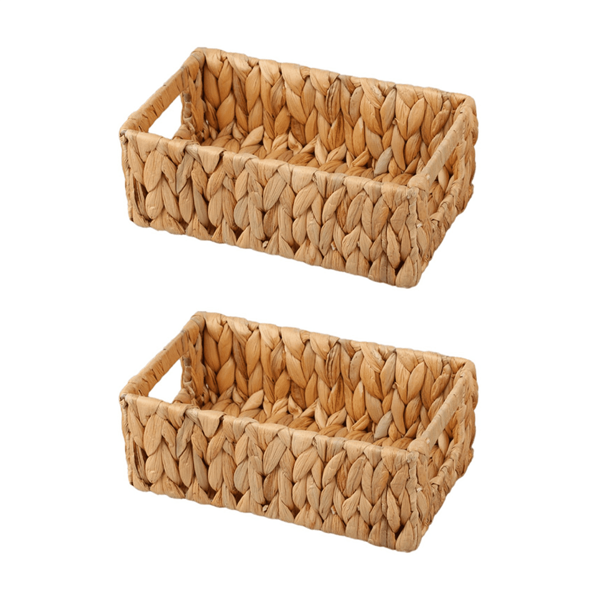 Click here for Unbranded 2x Wicker Storage Basket Water Hyacinth... prices