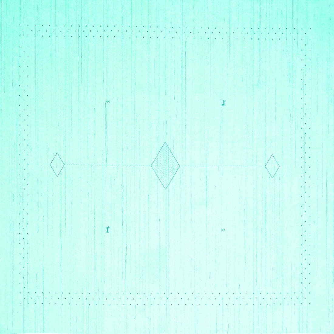 Ahgly Company Indoor Square Solid Turquoise Blue Modern Area Rugs, 6 ...