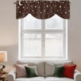 Brown Starry Night Tie Up Valance Curtains Stars Moon Brown Background ...
