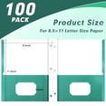 Two-Pocket Letter-Size Folders with Prongs, 100-Pack, 5 Dark Colors ...