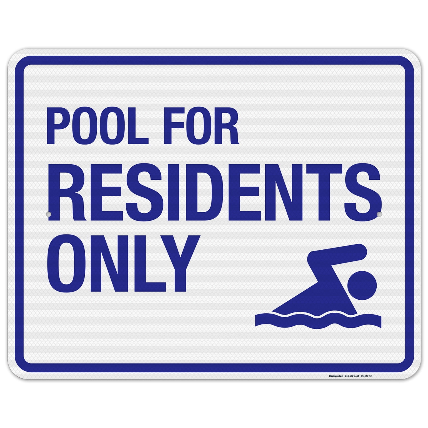 Pool For Residents Only Sign, Pool Sign, 24x36 Corrugated Plastic 24x36 ...