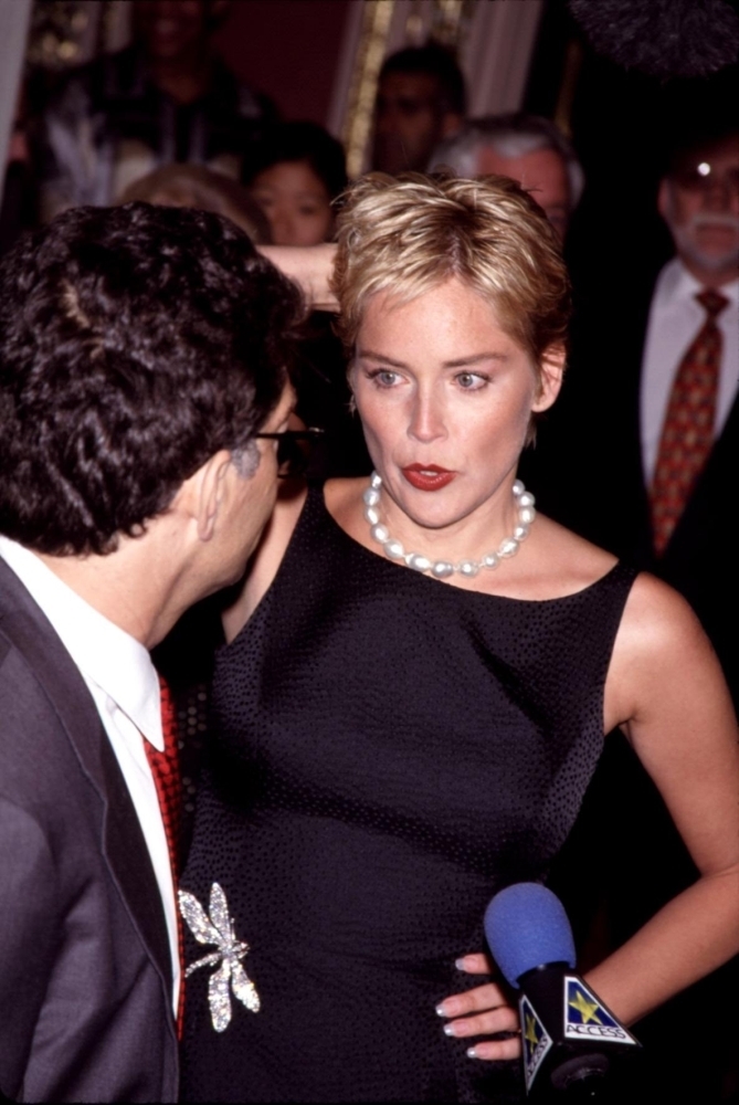 Sharon Stone At The The New York Amfar Tribute To Larry King At The ...