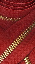 13" Medium Weight Jacket Zipper YKK #5 Brass ~ Separating ~ 519 Hot Red ...