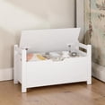 IVV 35" Storage Bench with Flip-Top Lid & Safety Hinge, Entryway ...