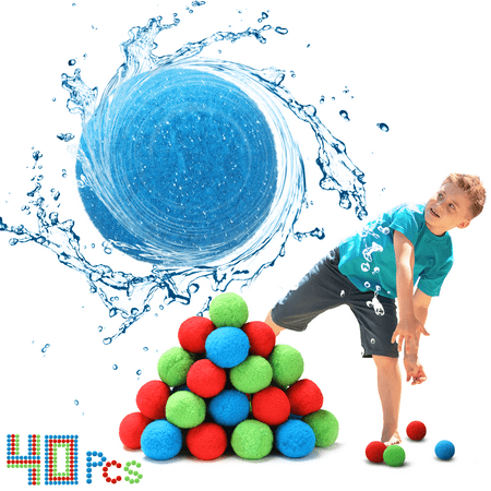 Reusable Water Balls, Cotton High Bounce Swimming Pool Balls, Kids ...