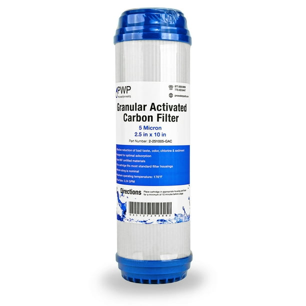 Granular Activated Carbon Water Filter Cartridge 2.5 x10" 5 Micron ...